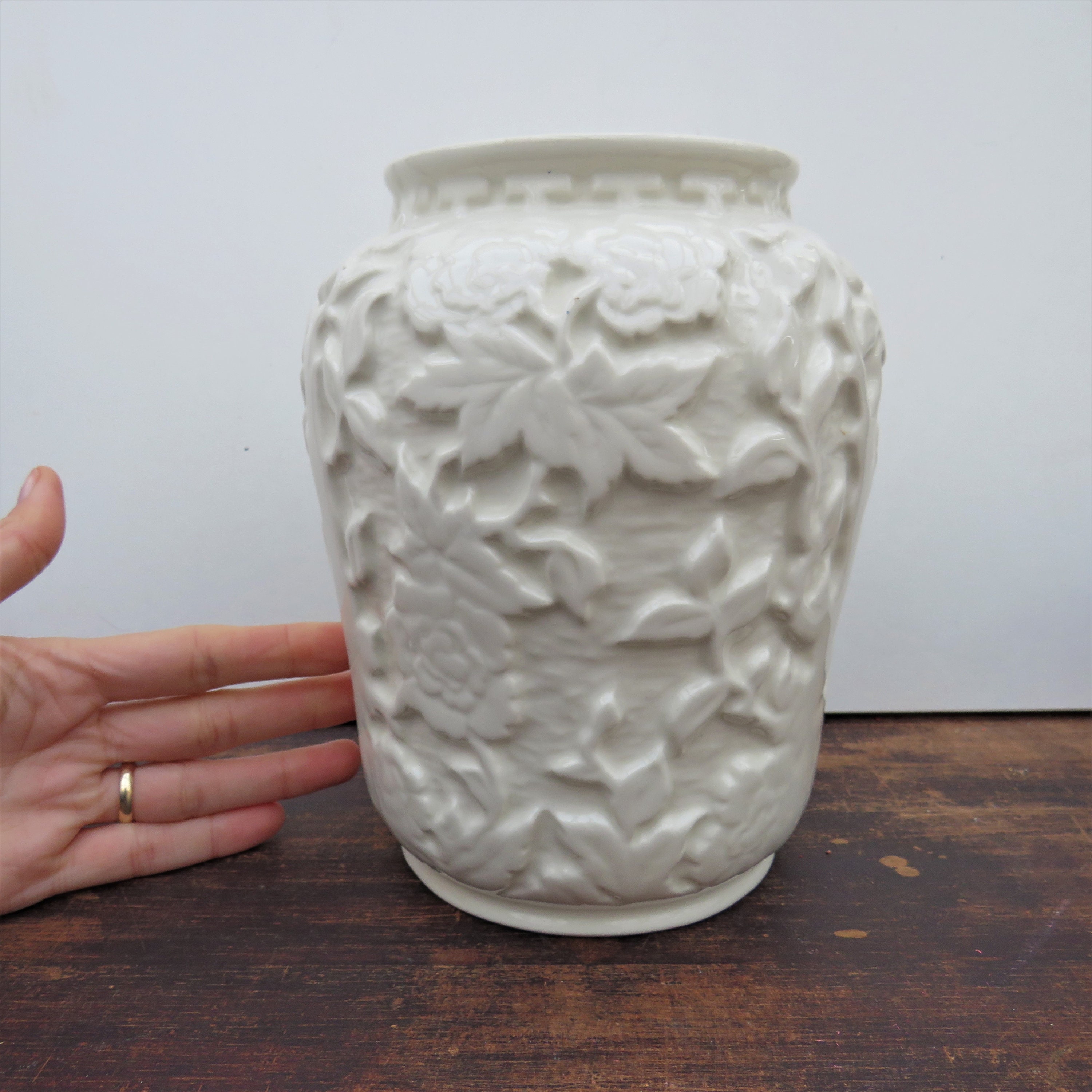 H J Woods Indian Tree Pattern Vase Number 573.Rare Example Indian Tree ...