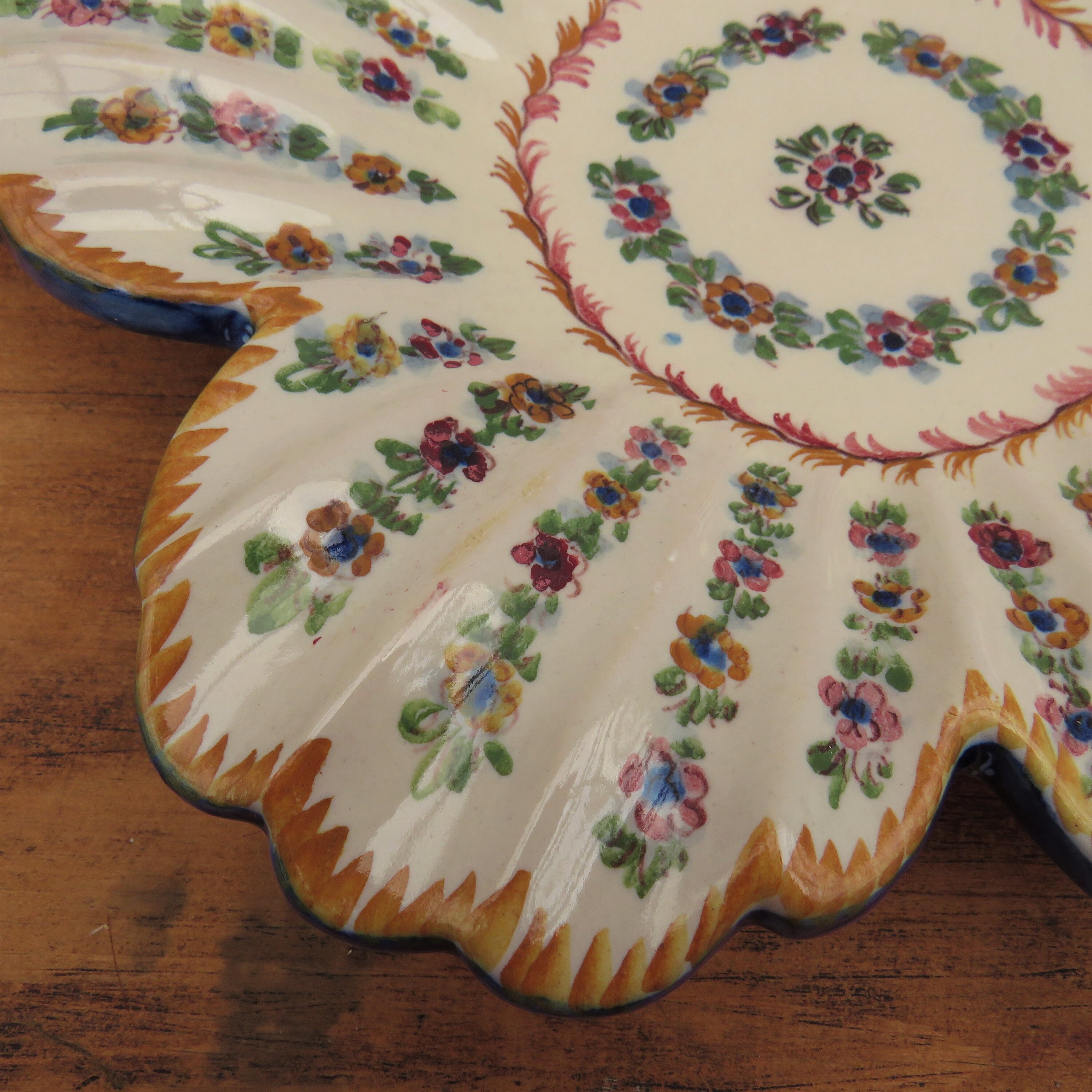 Portuguese Ceramic Hand Painted Floral Decorative Plate Made In ...