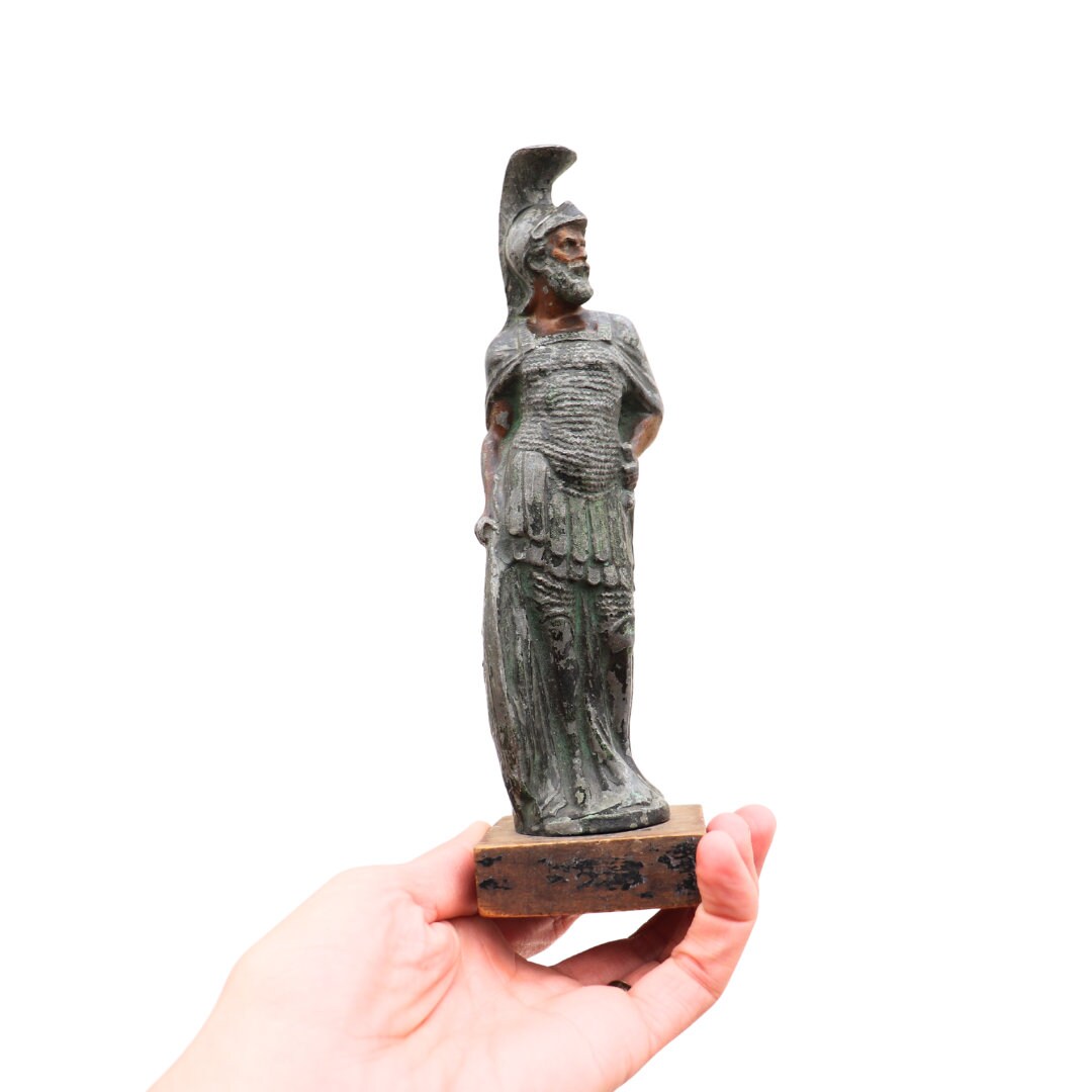 Antique Cold Painted Spelter Mars God Figurine , Victorian Greek God ...