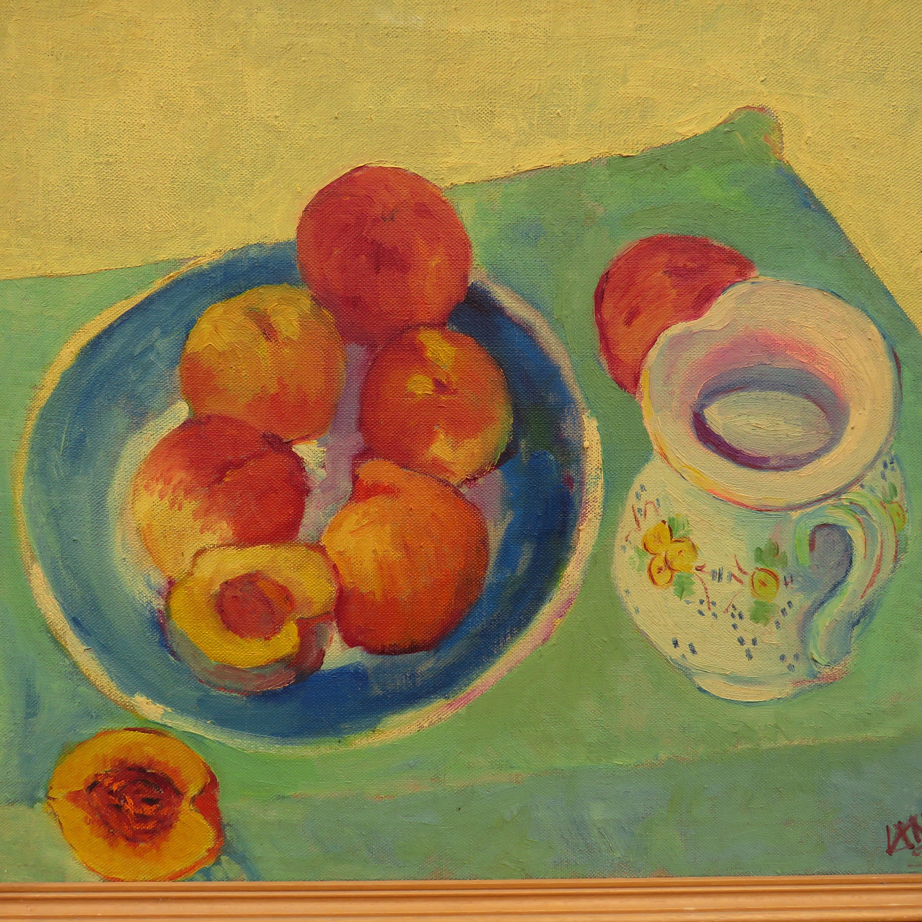 Mid Century Still Life Expressionist Oil Painting On Canvas Signed Ian ...
