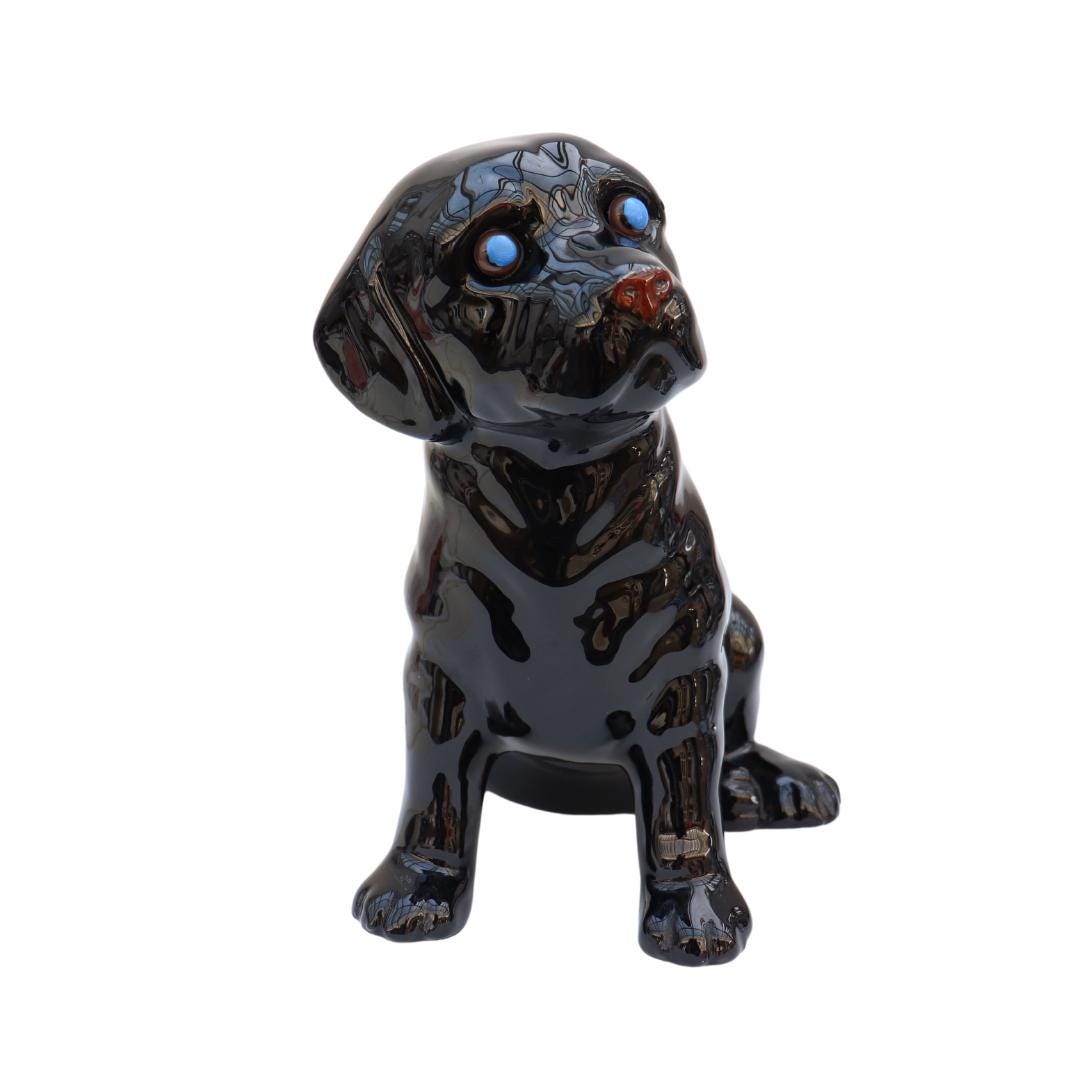 Staffordshire Ceramic Black Labrador Puppy Figure (9'' Tall) - Etsy