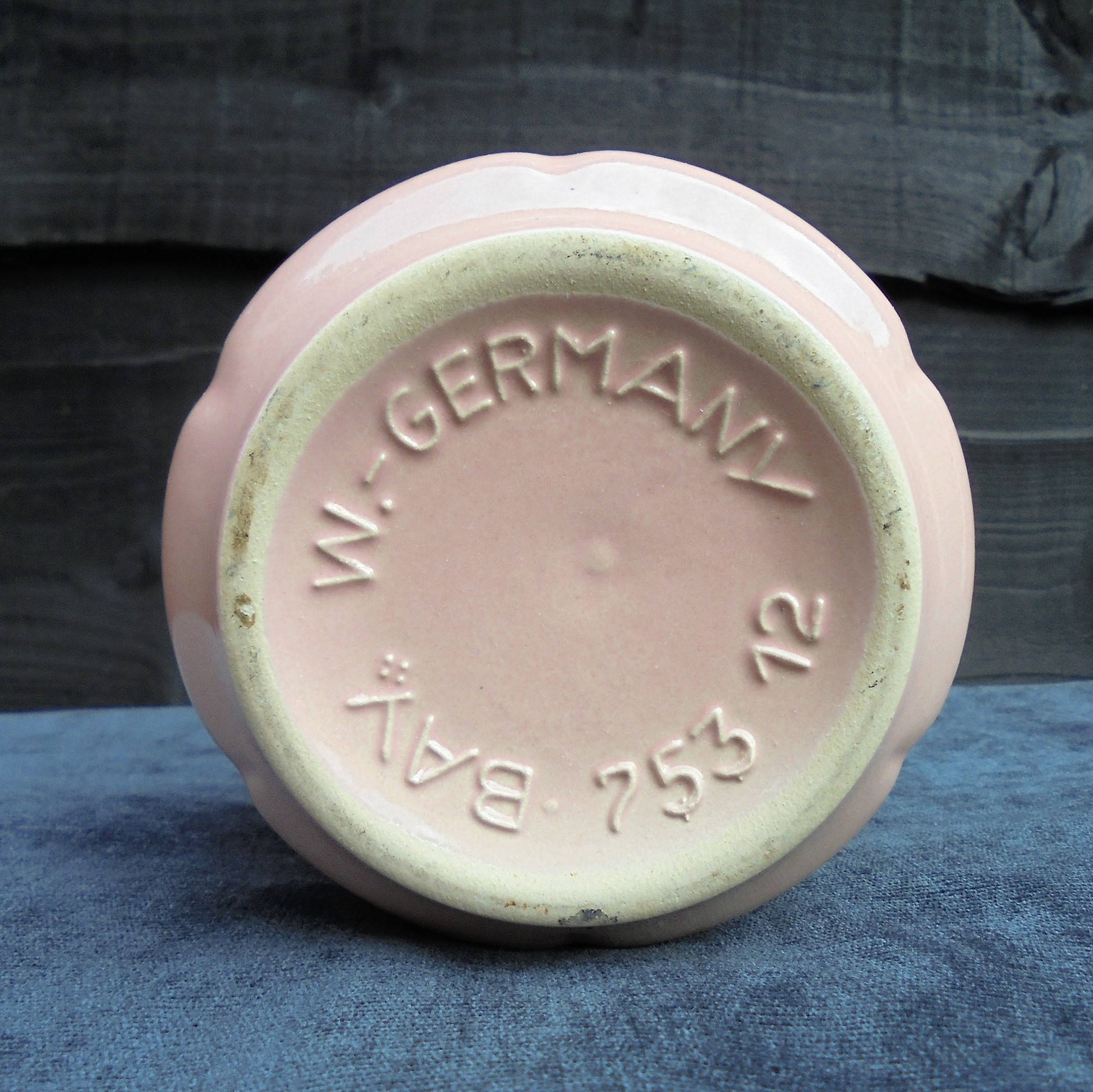 Vintage West Germany BAY Keramik planter flower pot 80's/Small MCM Planter