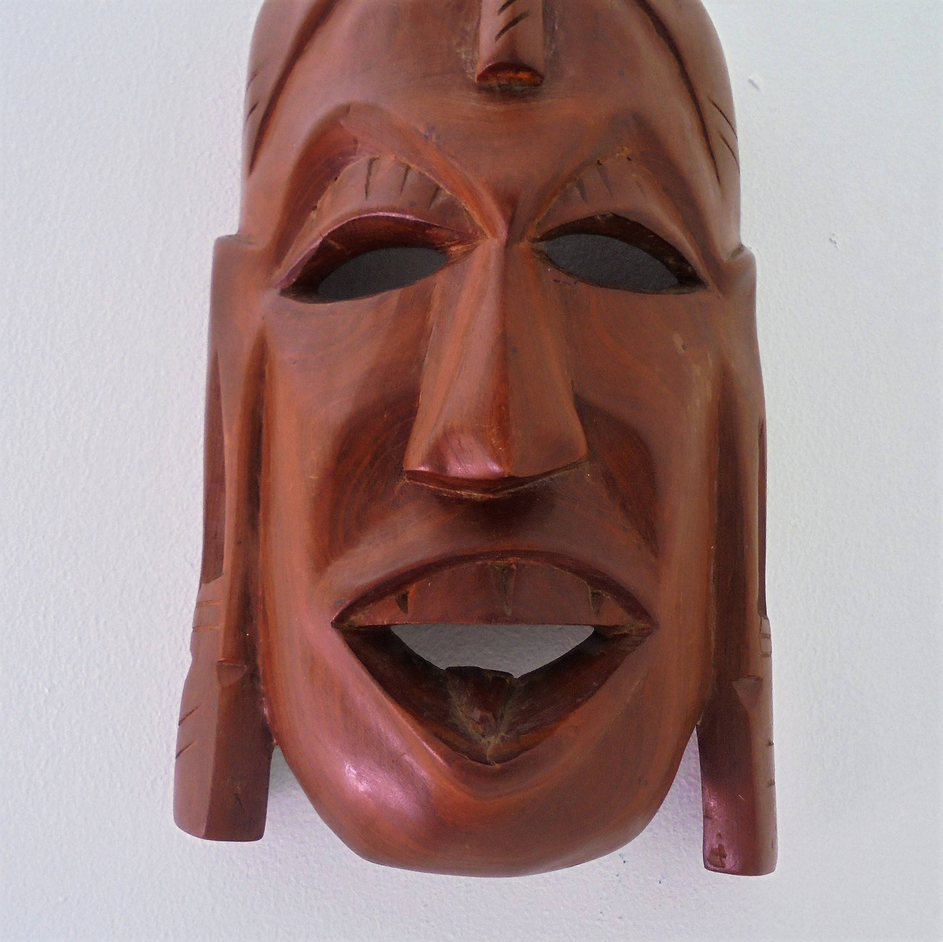 African Hand Carved Wooden Wall Mask made in Kenya.Ethnographic/Tribal ...