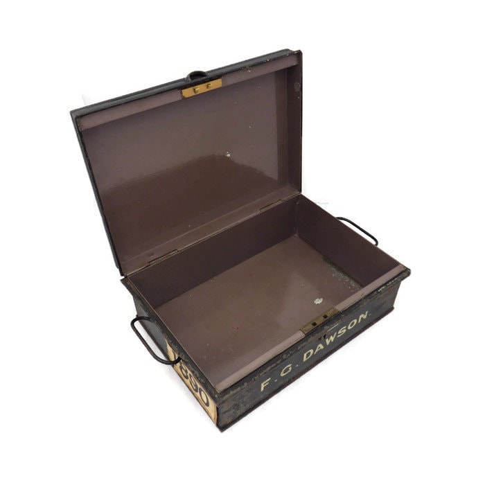 Hobbs & Co. Victorian military metal travel Lock .English Large Antique ...