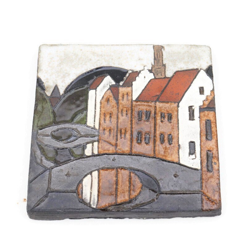 Brugge Argus Wall Tile Plaque Stoneware Belgium Bruges | Etsy