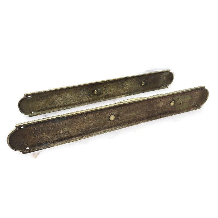 Reclaimed Large 14.2 Ornate Brass Victorian Nouveau Door Pull Grab Handle 2