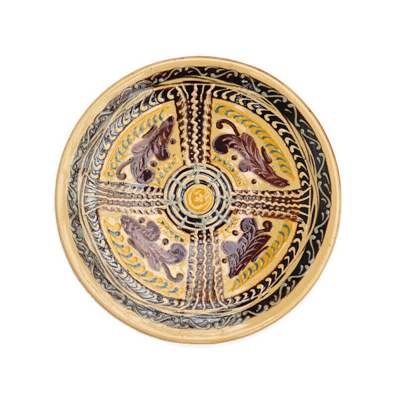 Large Spanish Hand Thrown Ceramic Wall plate- Bowl D 12.7 ...