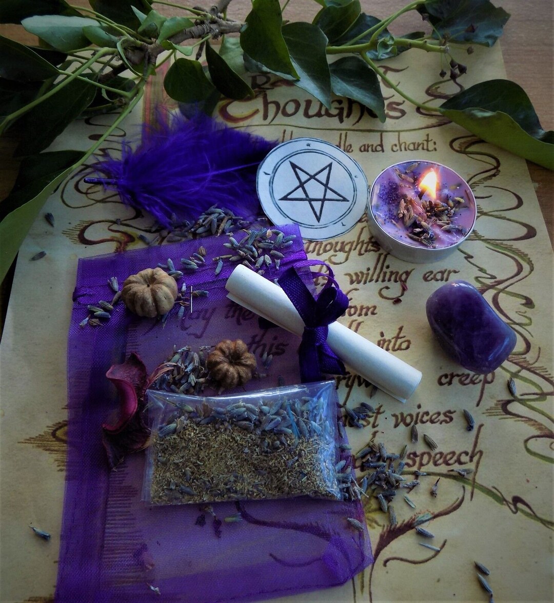 Ease Anxiety Spell Kit Ritual Magic Witchcraft Wicca Pagan Handmade ...