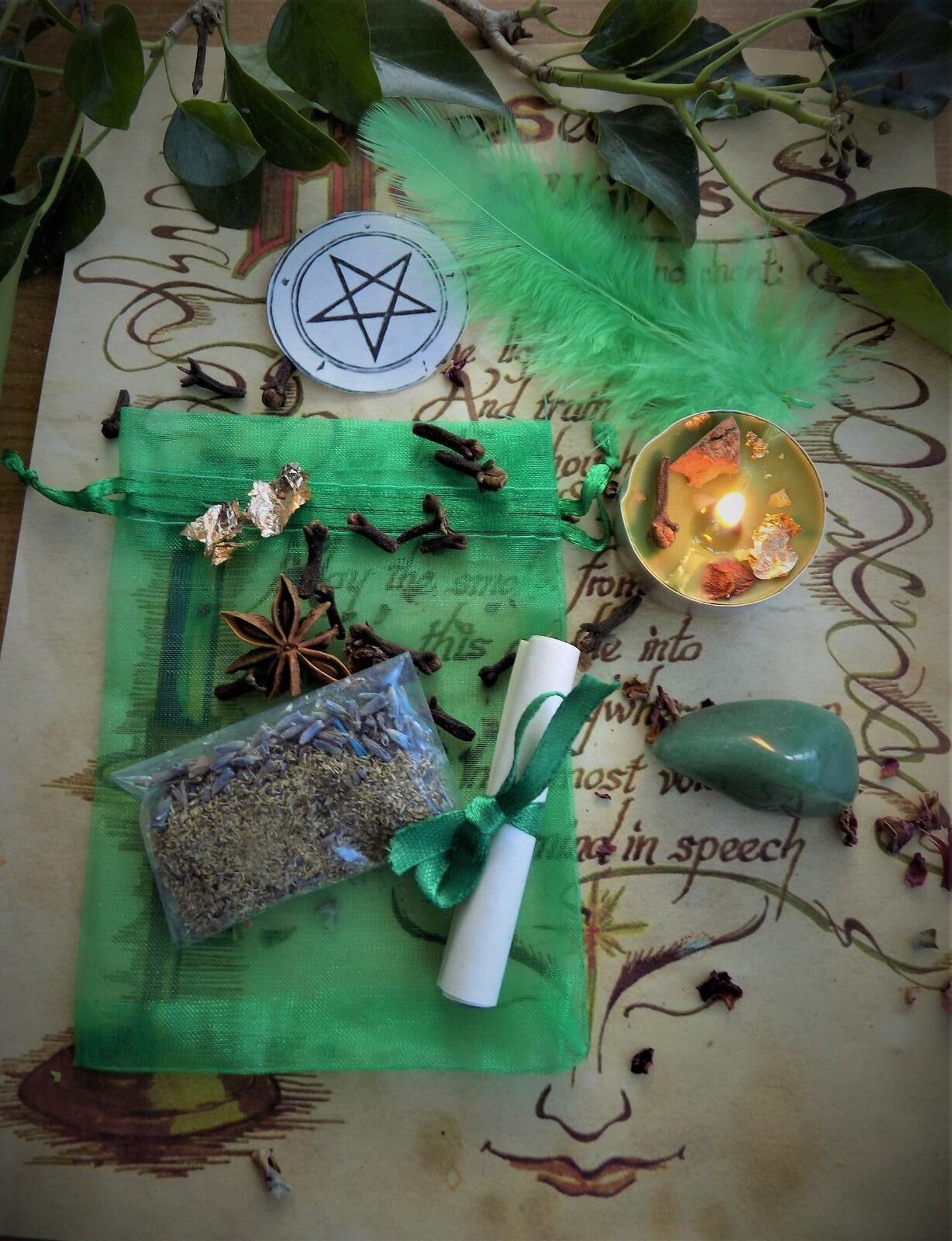 Wealth Spell Kit Ritual Magic Money Witchcraft Wicca Pagan Handmade ...
