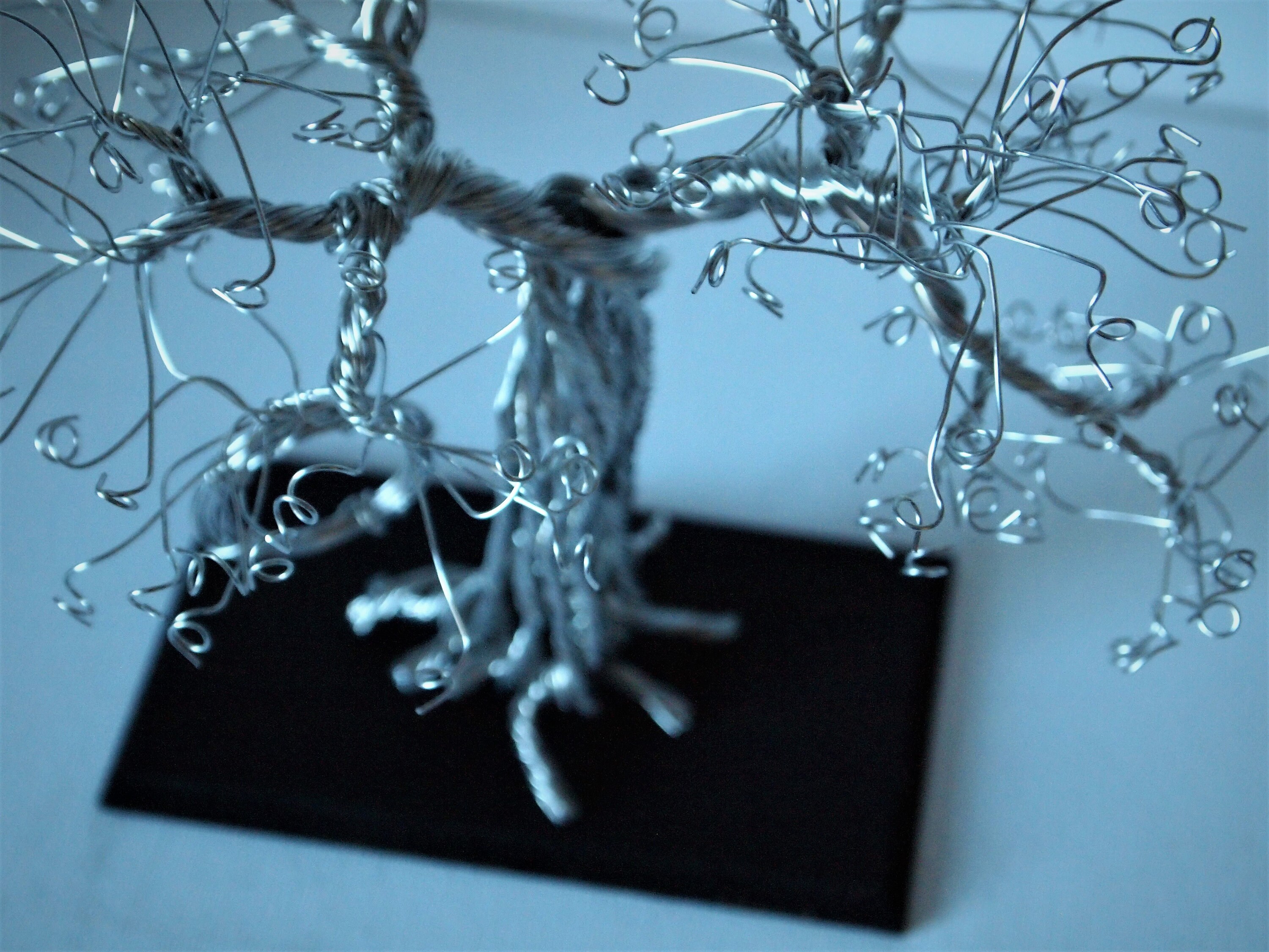 Silver Wire Tree Sculpture With Tyre Swing - Etsy