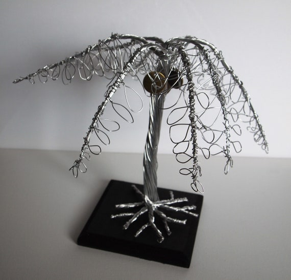 Silver wire Palm tree sculpture | Etsy