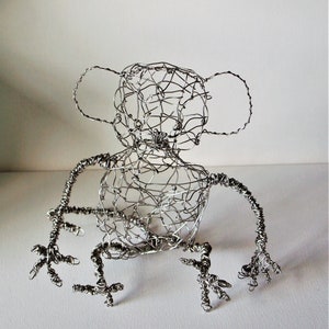Silver Wire Monkey Sculpture - Etsy