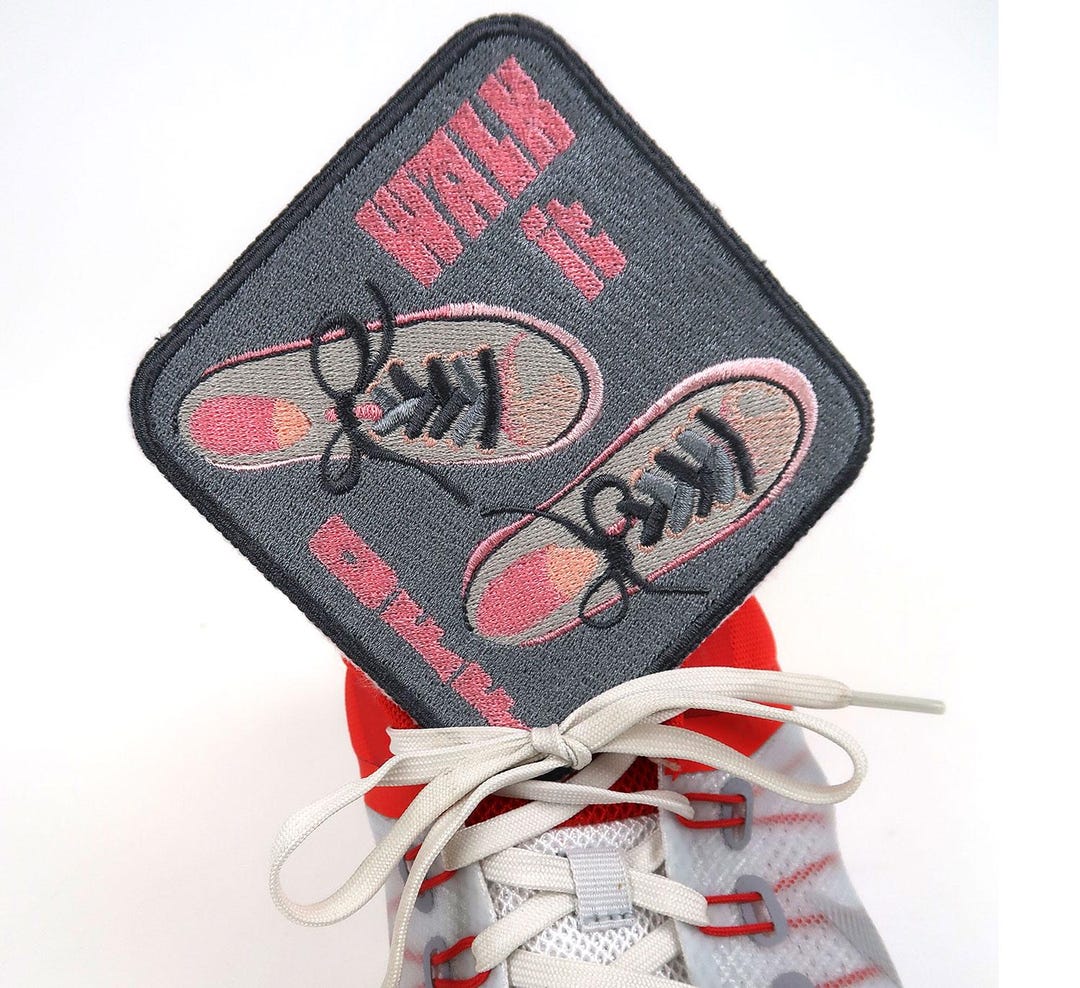 Walk It off Patch: Running Shoe Machine Embroidery Design (digital ...