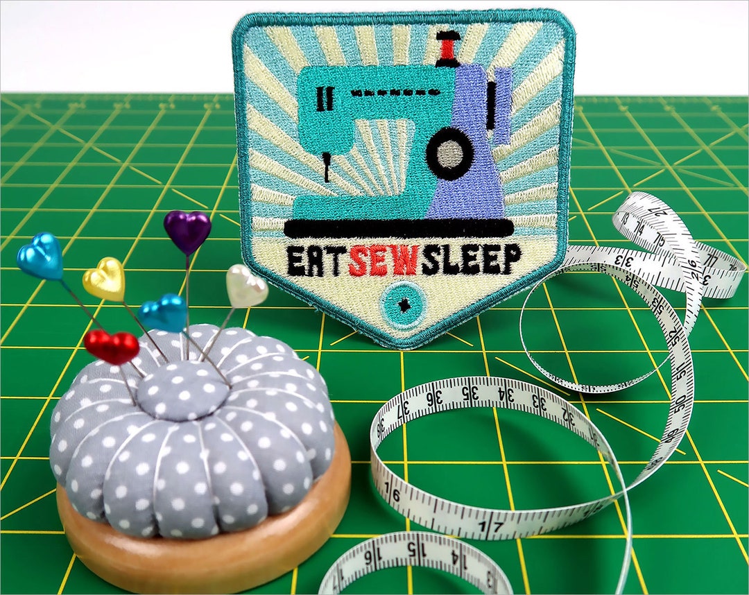 Eat-sew-sleep Hobby Patch: Machine Embroidery Design (digital Download ...