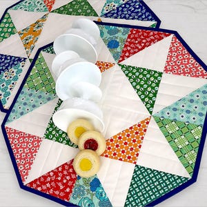 Quilted Octagonal Patchwork Placemats Digital PDF Sewing Pattern - Etsy