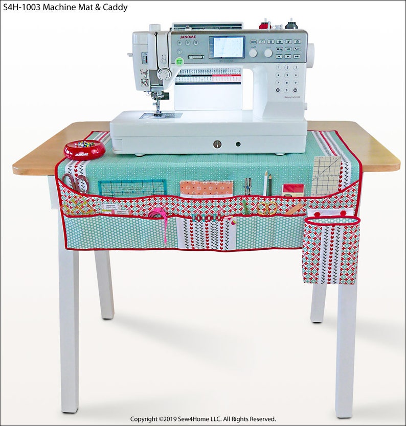 Quilted Sewing Machine Mat & Notions Caddy Digital PDF Sewing - Etsy