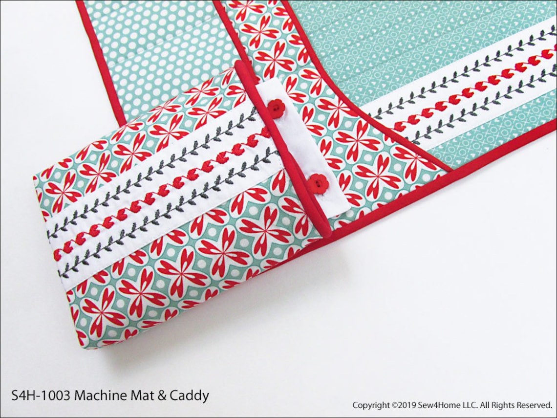 Quilted Sewing Machine Mat & Notions Caddy Digital PDF Sewing - Etsy