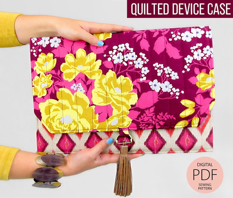 Quilted Slimline Device Case PDF Sewing Pattern - Etsy