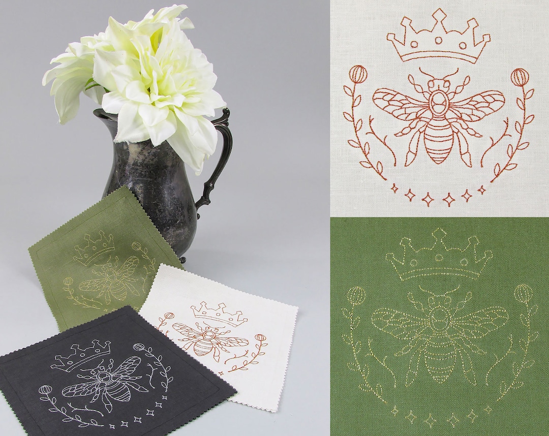 Queen Bee Embroidery Designs: Sew4home Collection (digital Download) - Etsy