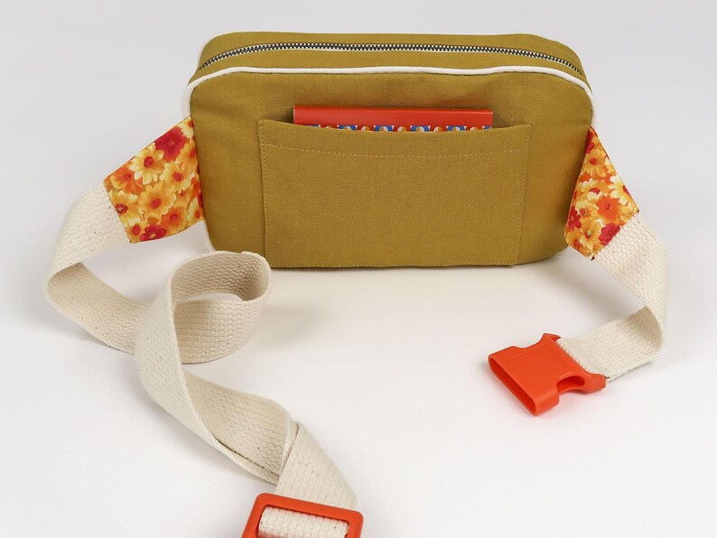 Structured Waist Pack With Double Zippers and Belting Flanges Digital ...