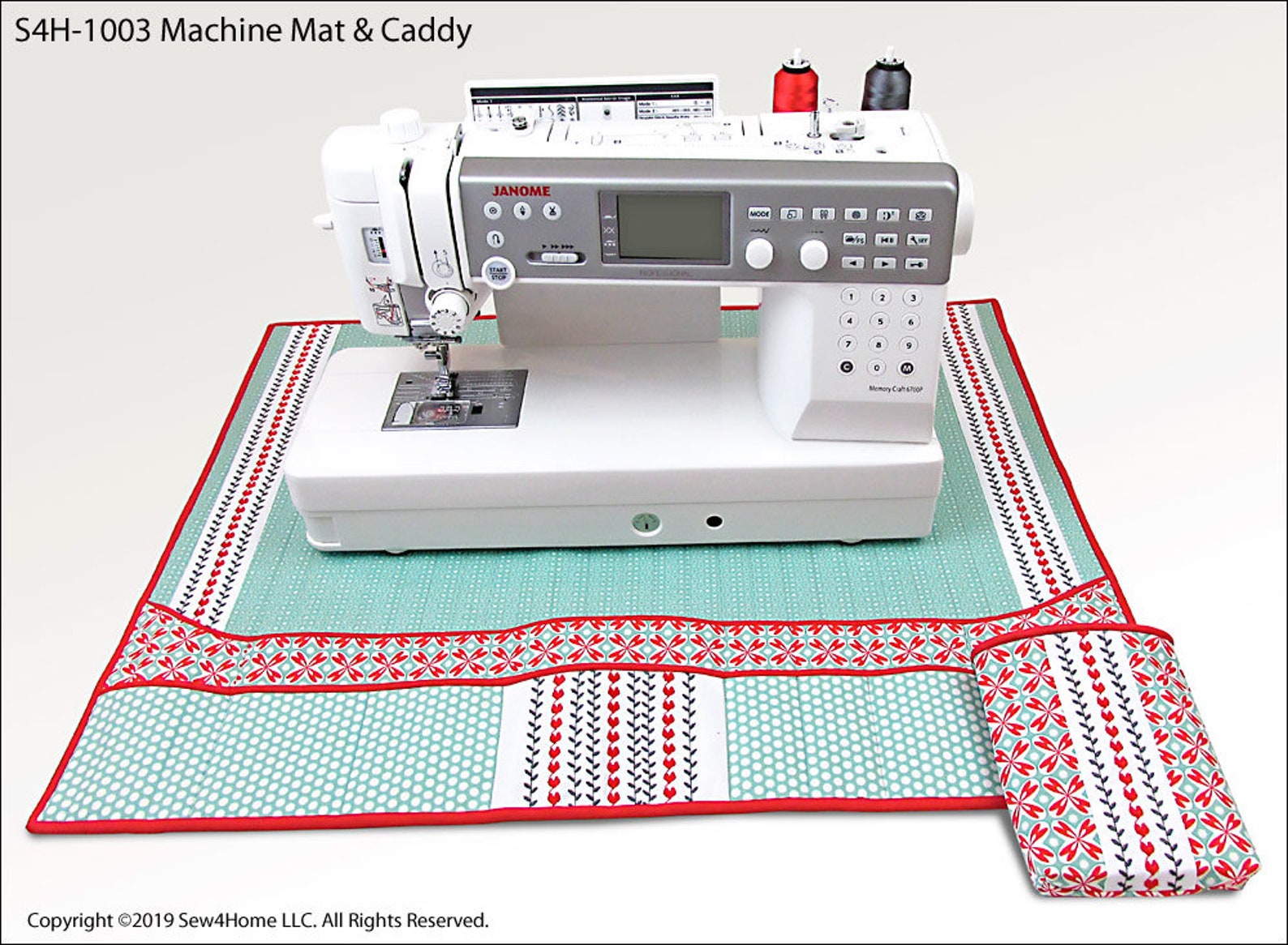 Quilted Sewing Machine Mat & Notions Caddy Digital PDF Sewing - Etsy