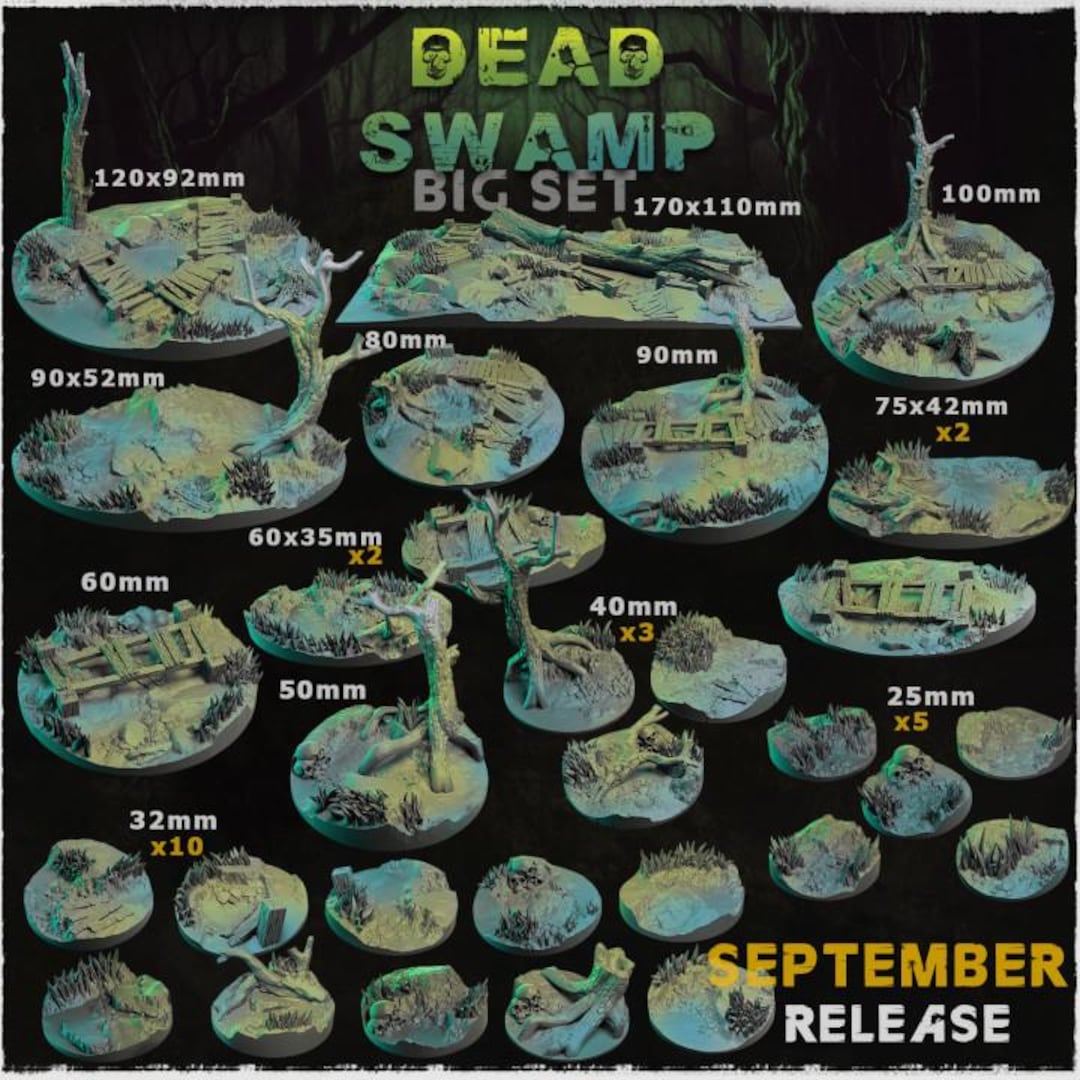 Dead Swamp - Warhammer/aos/miniature Bases - Etsy