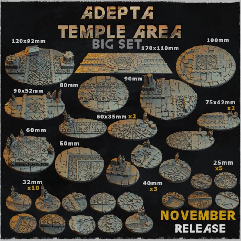 Adepta Temple - Warhammer/aos/miniature Bases - Etsy