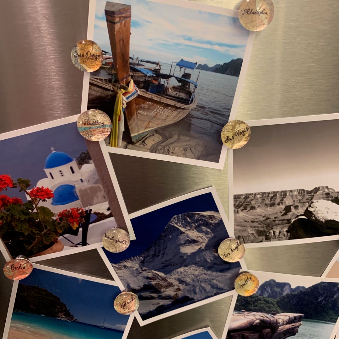 TRAVEL MAP MAGNET | Pick Your City - Etsy