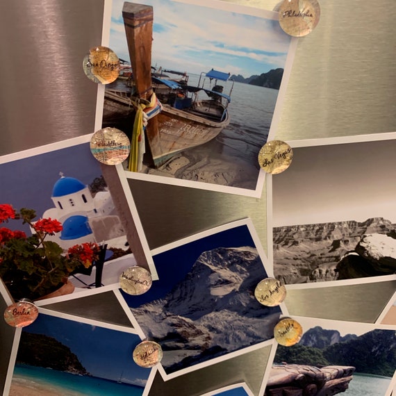 TRAVEL MAP MAGNET Pick Your City | Etsy