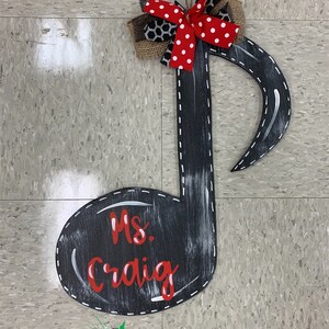 Music Door Hanger, Back to School Gift, Teacher Door Decor, Music Sign ...