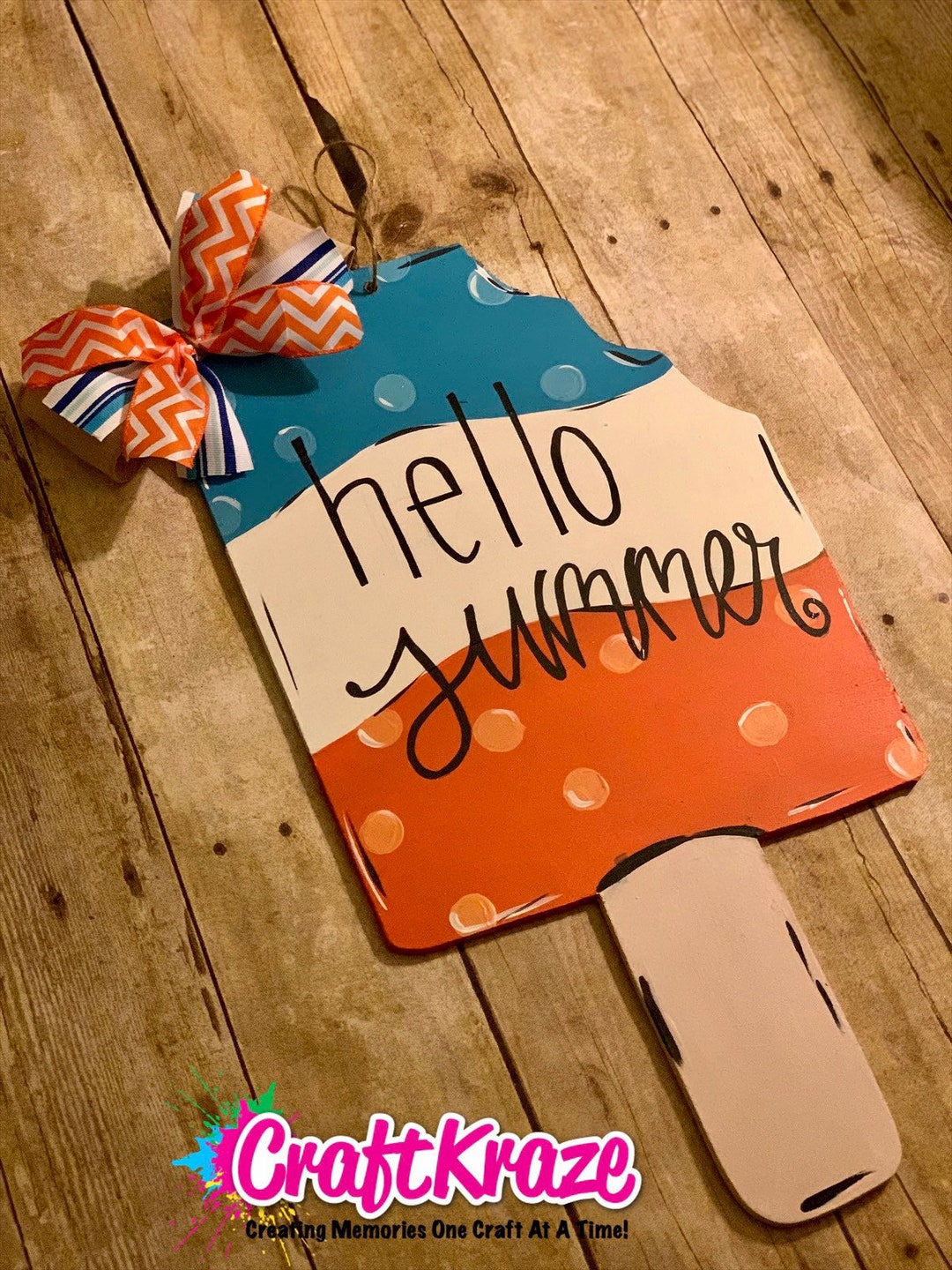 Popsicle Door Hanger Summer Door Hanger Ice Cream Door - Etsy