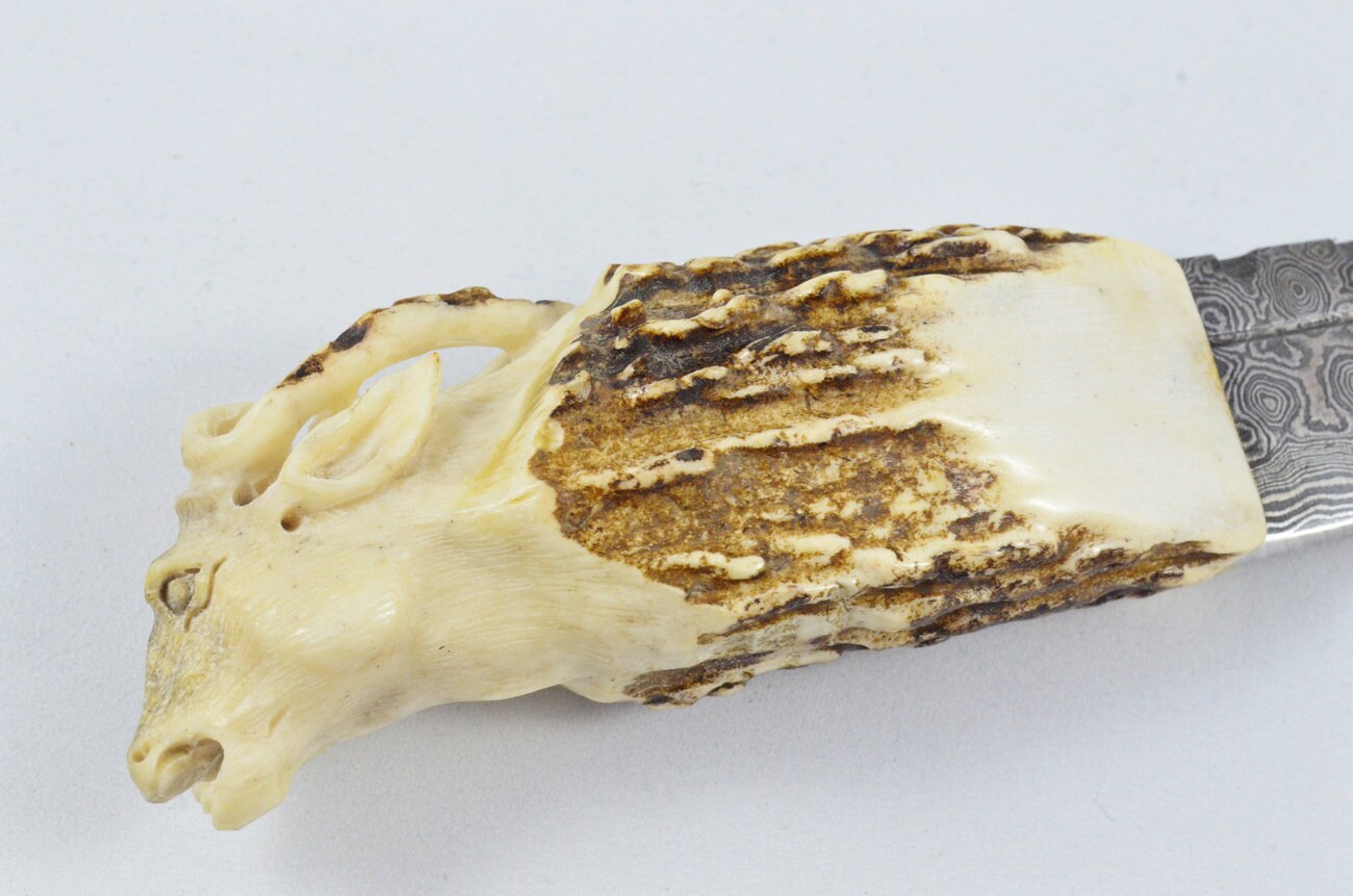 Amazing Bespoke Hand Carved Antelope Stag Horn Antler Handle | Etsy