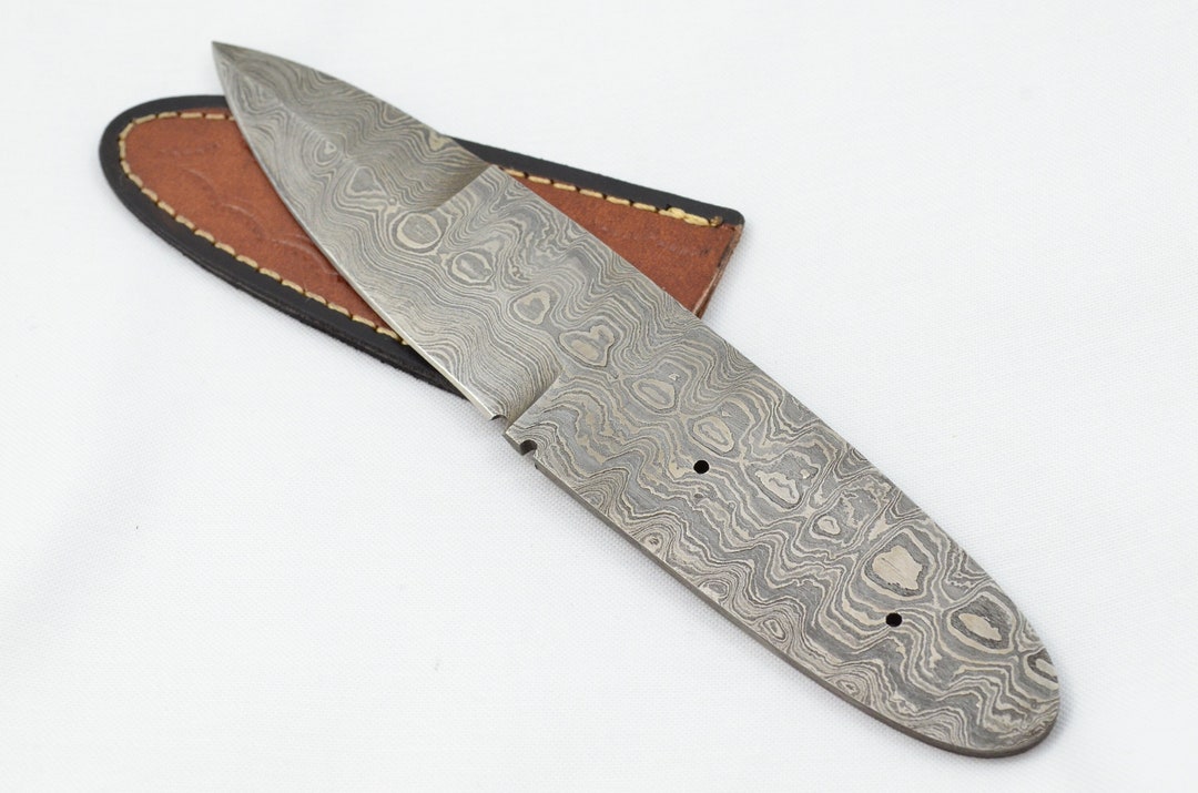 New Fantastic Sgian Dubh Damascus Steel Swaged Edge Scale Tang Blank ...