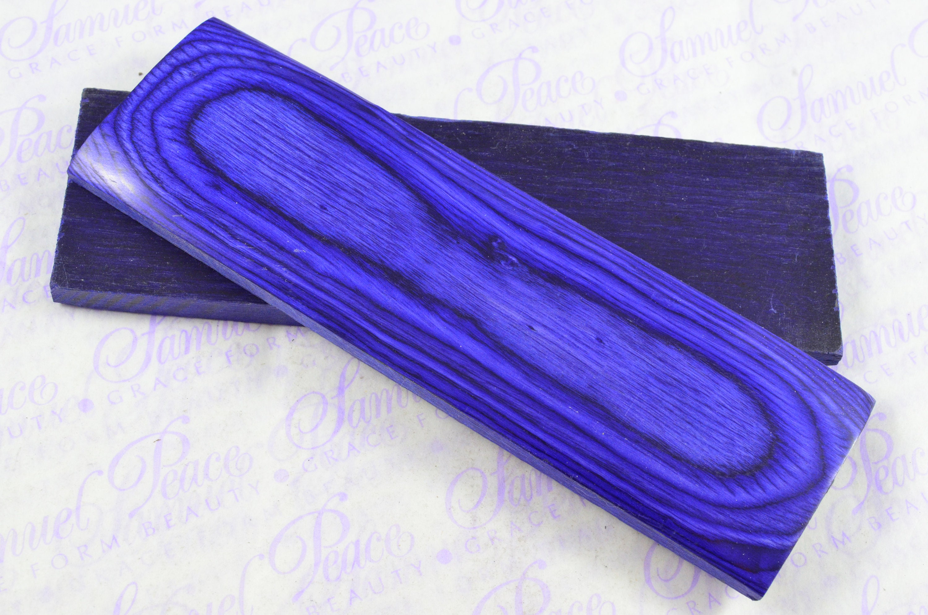 NEW Pair of Indigo & Charcoal Laminated Wood Knife Scales - Etsy