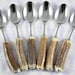 Six New Genuine Stag/antler Handle Tea Spoons Boxed Made in Sheffield ...