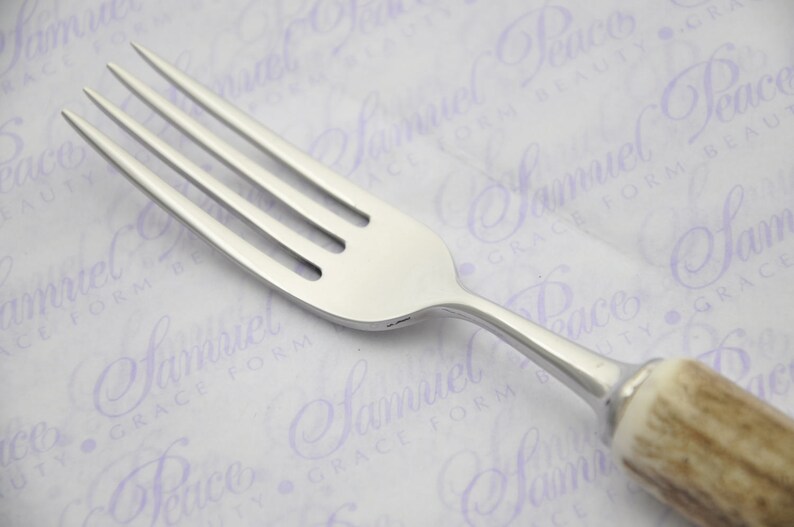 6 Pairs Genuine Stag/antler Handle Steak Knives & Forks Presentation ...