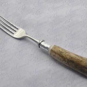 Six New Genuine Stag/antler Handle Steak Forks Silver Ferrule Made ...
