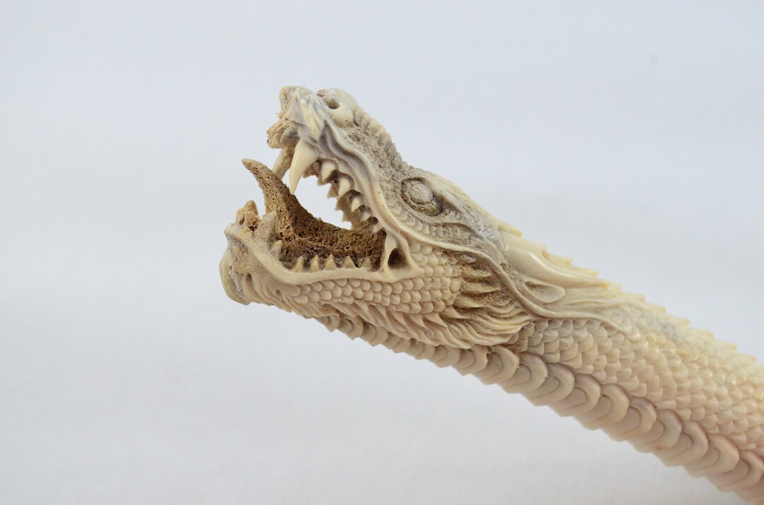 Fantastic Hand Carved Chinese Dragon Walking Stick Cane Top Handle ...