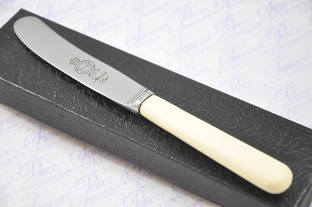 New Fantastic Genuine Cream/white Handle Butter Knife Made in Sheffield England - Etsy