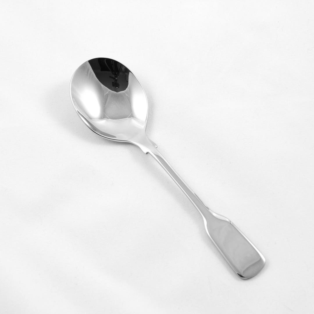 New Plain Fiddle Soup Spoon Made in Sheffield England Stainless Steel ...