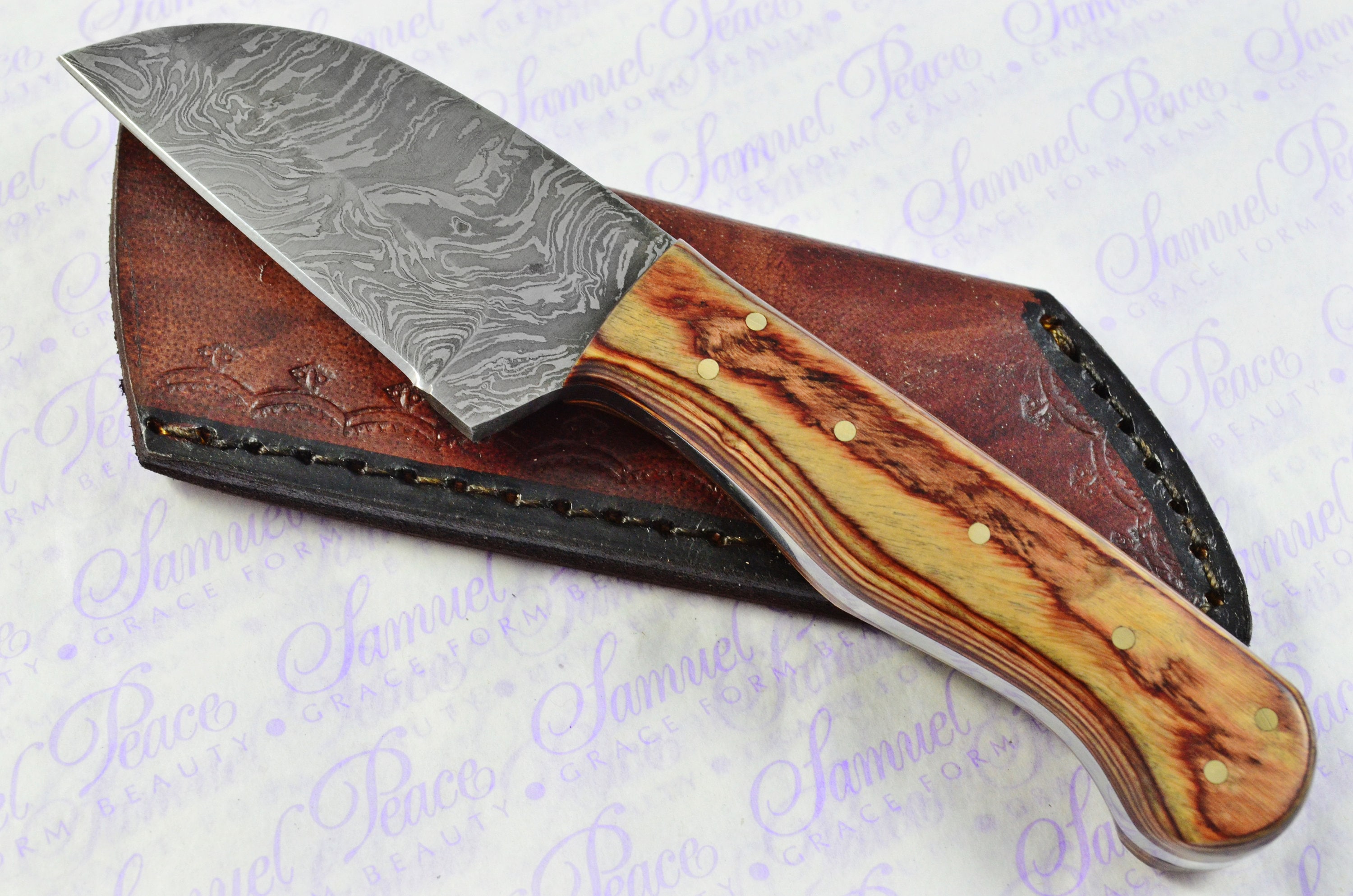 Knife Making Kit Damascus Steel Hunting/Bushcraft Knife | Etsy