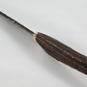 A Fantastic Genuine Hand Forged Carbon Steel Stag Horn Full Tyne Antler ...