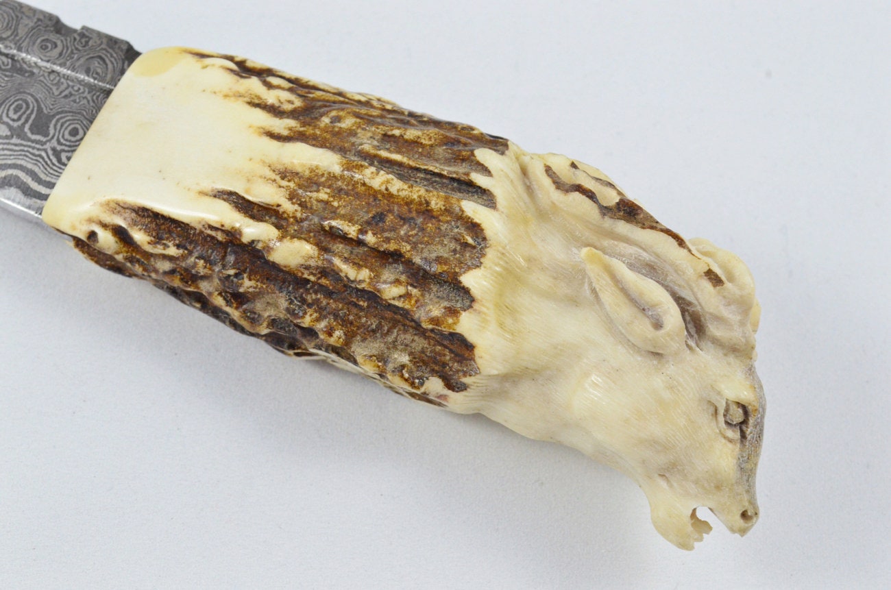 Amazing Bespoke Hand Carved Antelope Stag Horn Antler Handle | Etsy