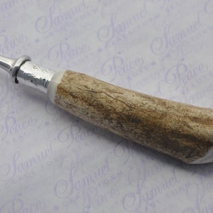 Two New Genuine Stag/antler Handle Steak Forks Silver Ferrule Made ...