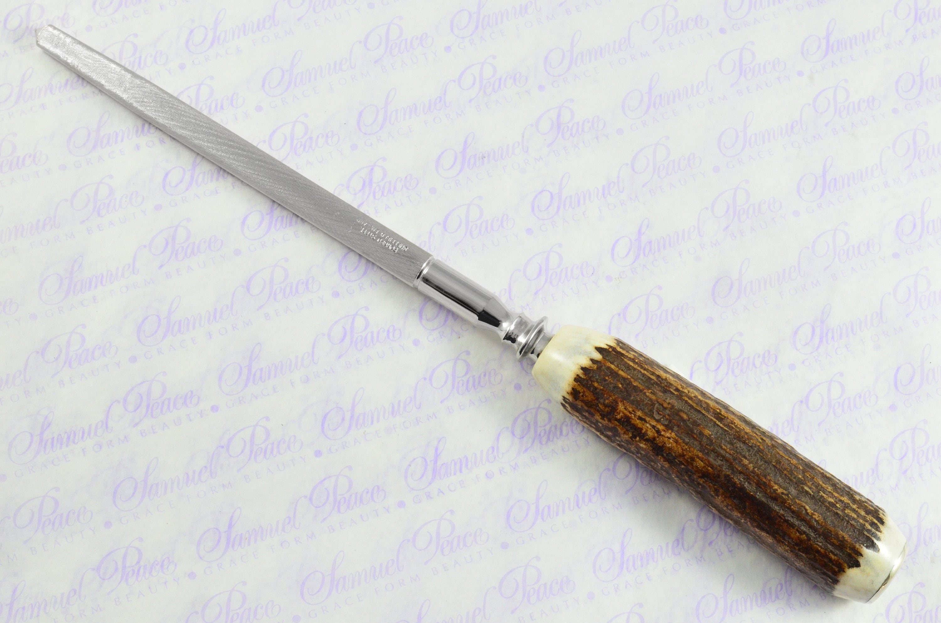 Genuine Stag/antler Handle 3 Piece Carving Set Cased Made in Sheffield ...