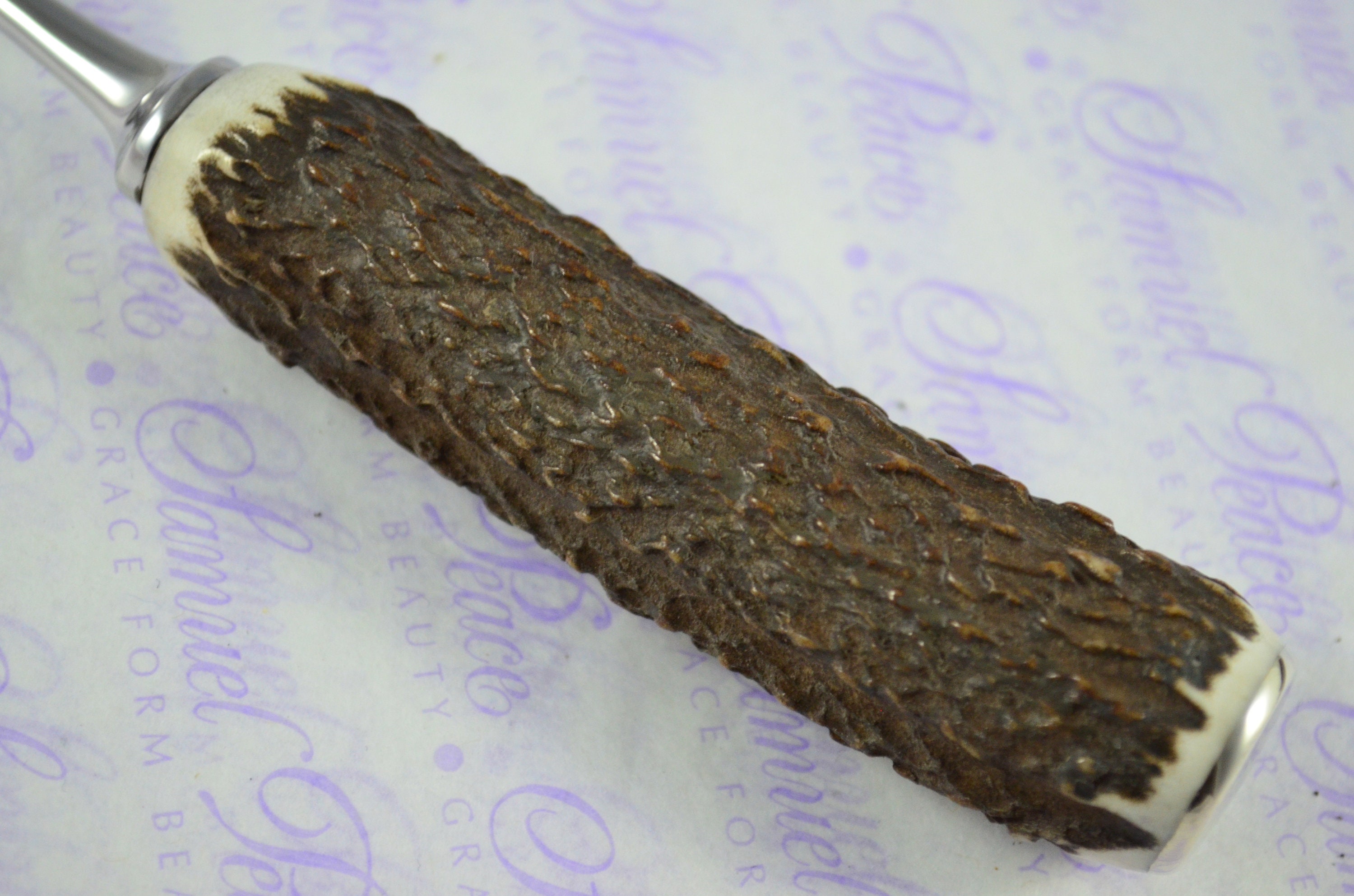 Six New Genuine Stag/antler Handle Dessert Spoons Boxed Made - Etsy