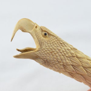 Fantastic Hand Carved American Eagle Walking Stick Cane Top Handle ...
