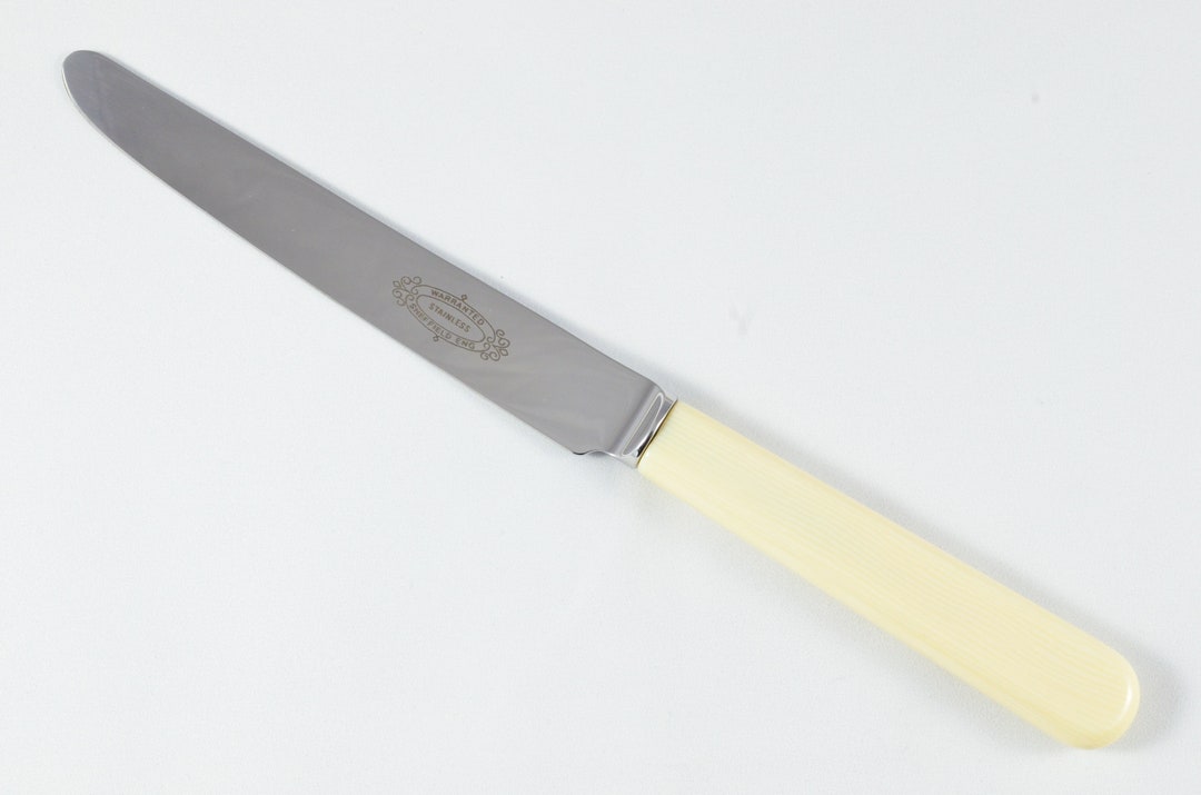 New Fantastic Genuine Cream/white Handle Table Knife Made in Sheffield ...