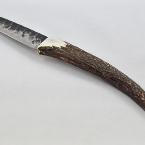 A Fantastic Genuine Hand Forged Carbon Steel Stag Horn Full Tyne Antler ...