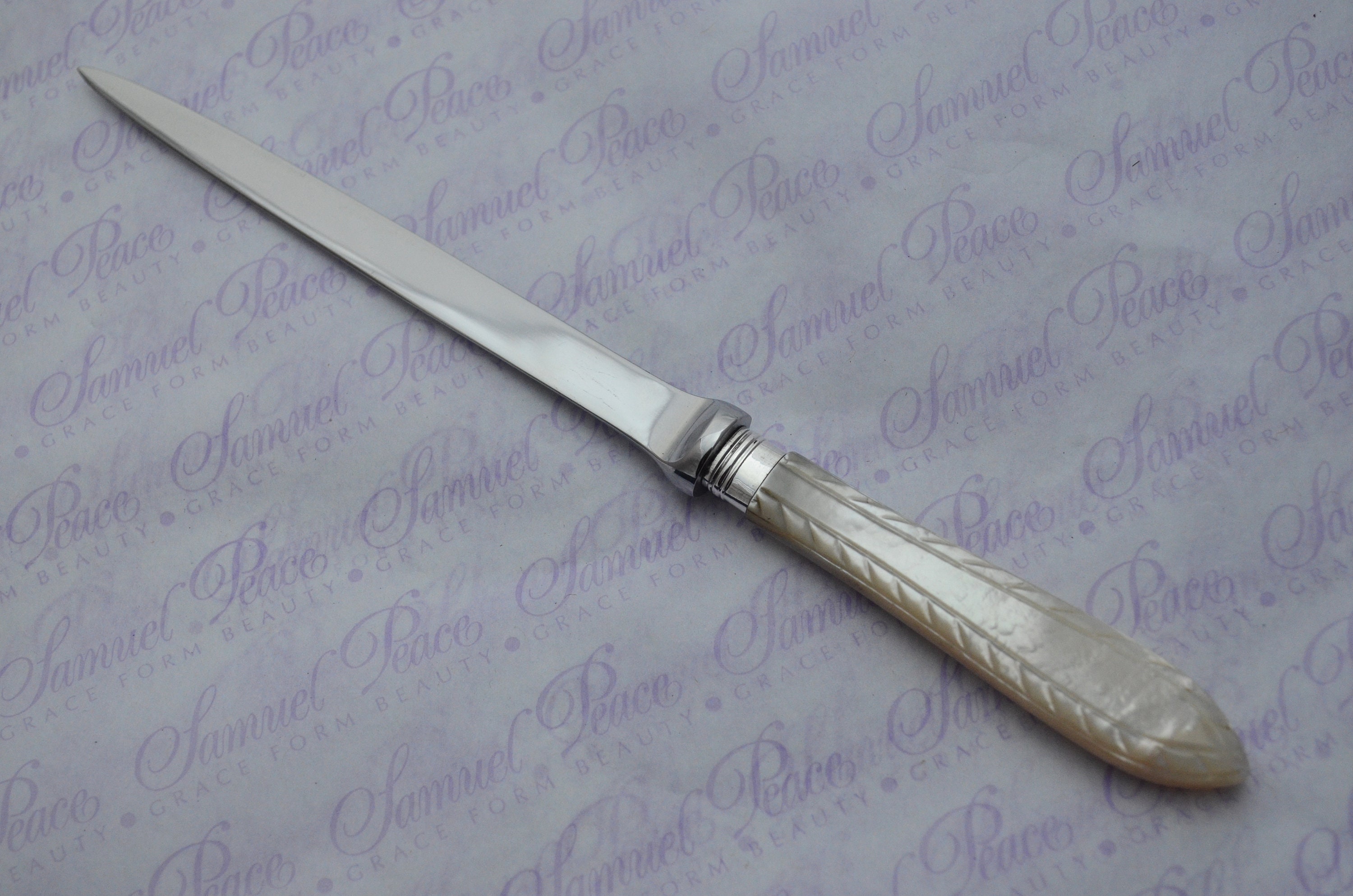 Genuine Mother of Pearl Handled Letter Opener Silver Ferrule - Etsy